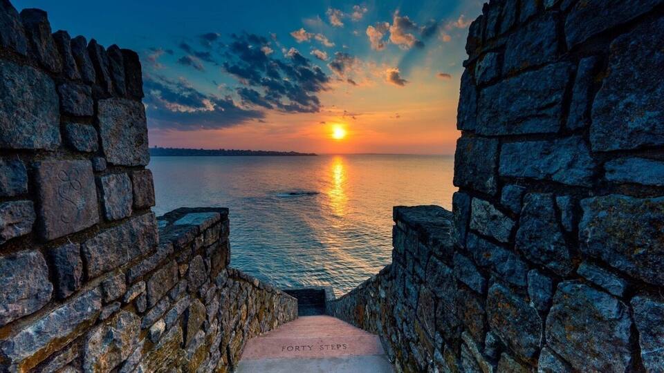 Beautiful sunrise in Newport RI