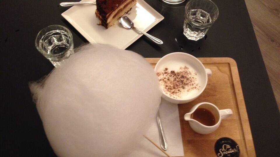 Try their signature coffee. It comes with cotton candy. Ask them to show you how it is done.