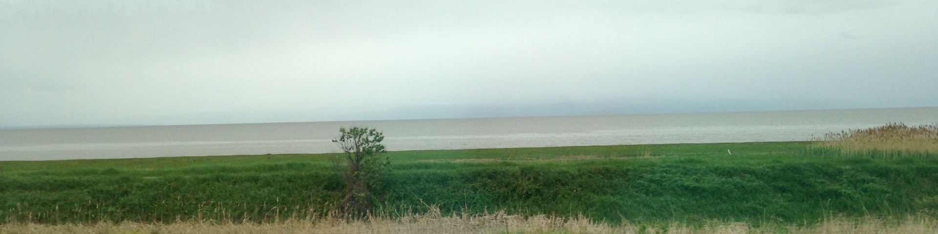 Driving on highway 20 through Quebec. View of St-Lawrence River (June 2015)