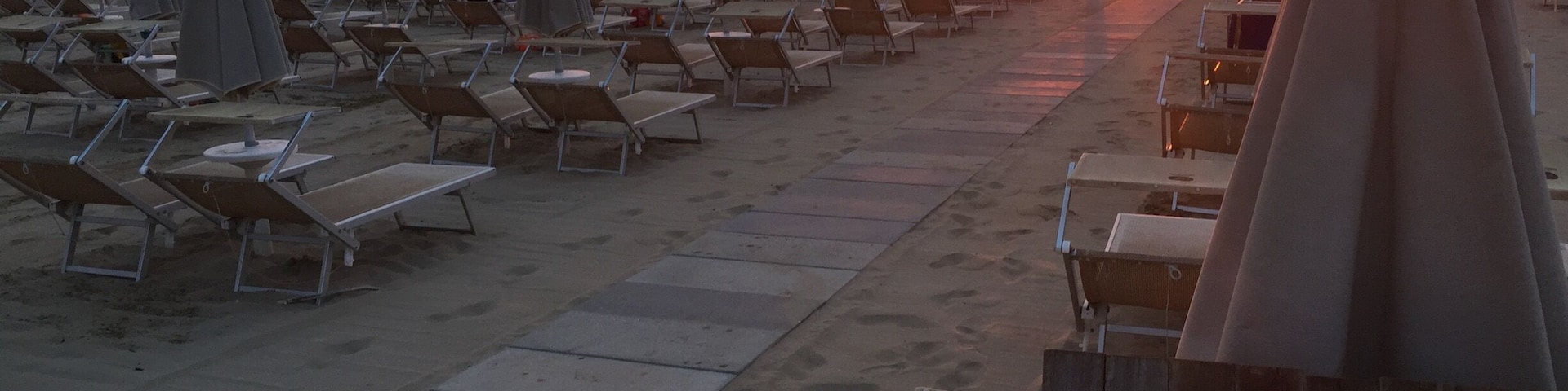 When you get up early in summer, you will get a great reward: a wonderful sunrise at the adriatic sea. Cervia, Italy.