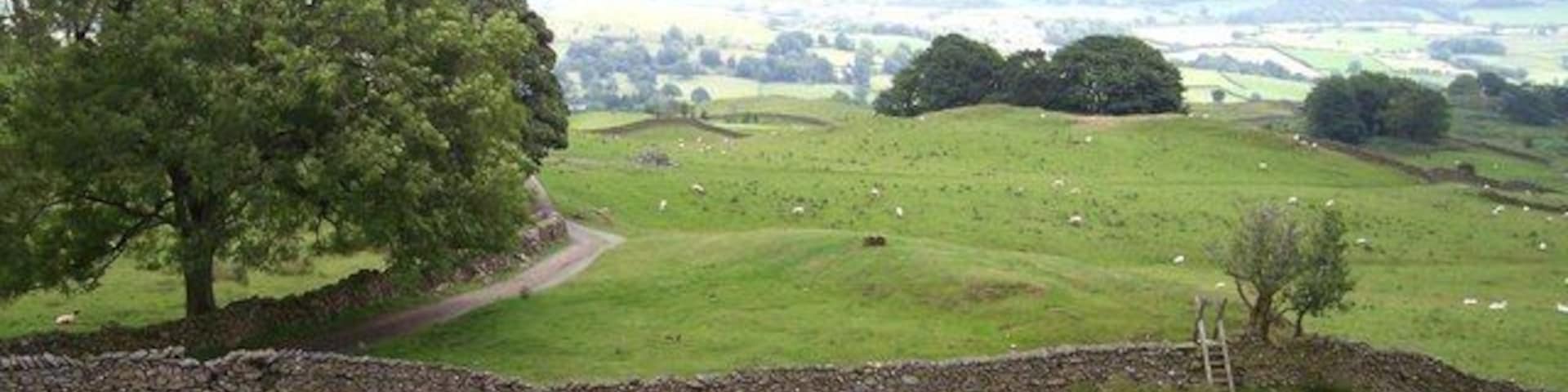 Farm track and stile near Starnthwaite Right of way between Crosthwaite and Lords Lot.