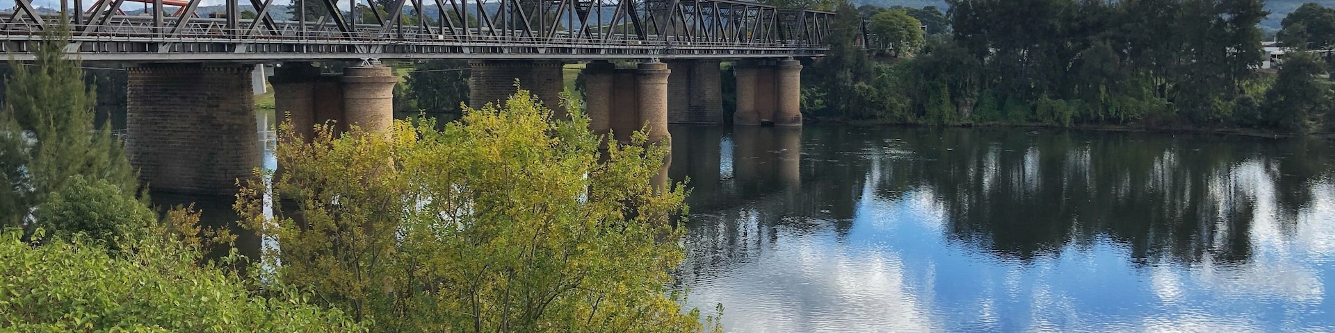 View of the Nepean River and Rail Bridge from the Penrith Rowing Club.