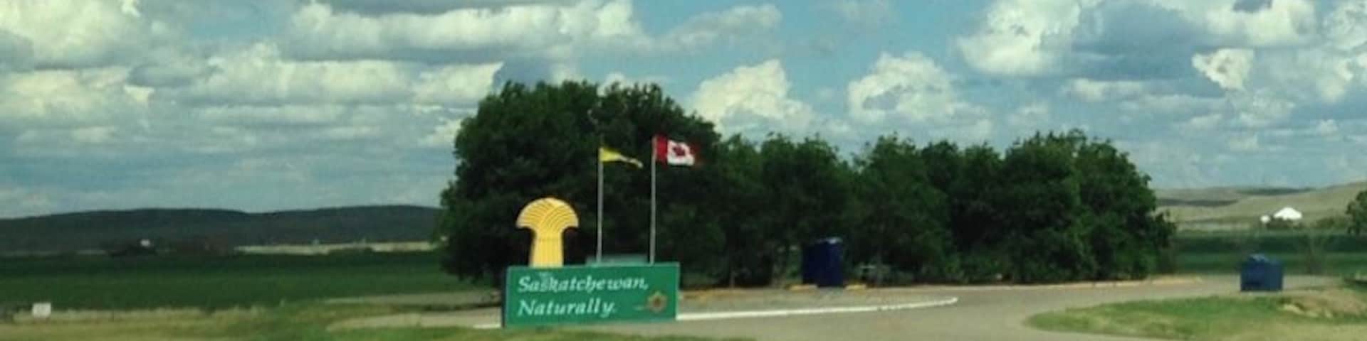 Welcome to Saskatchewan (from Alberta) in June 2015.