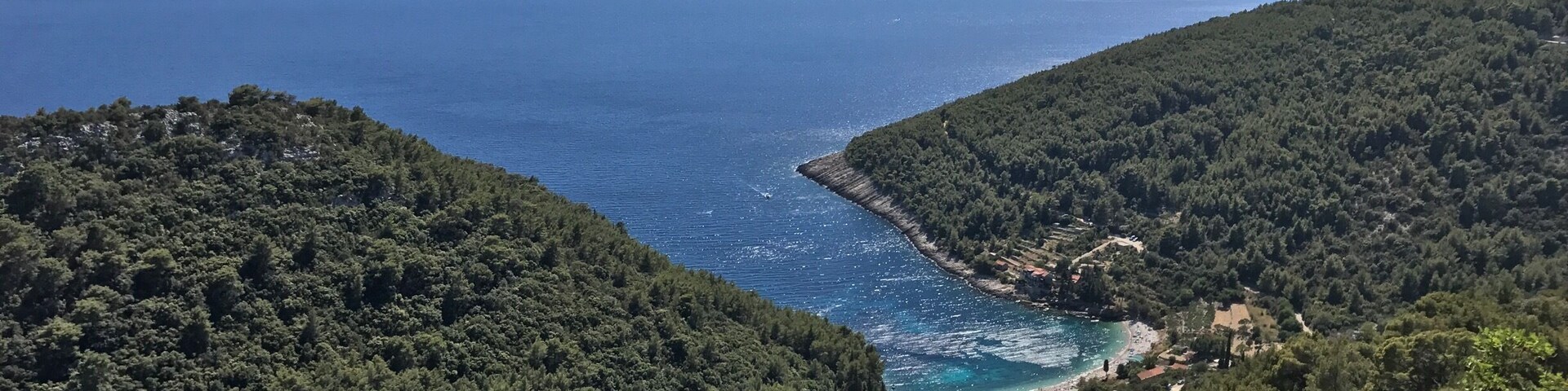 Nice view of the beach touring Korcula.
