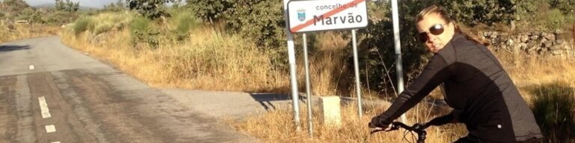 Bikes provided by Peter & Rosemary at their wonderful cottage for rent: www.wildportugal.com . The round trip ride from the cottage to Castelo do Vide is about 14 miles and only saw a few cars. Very cool and alien landscape.