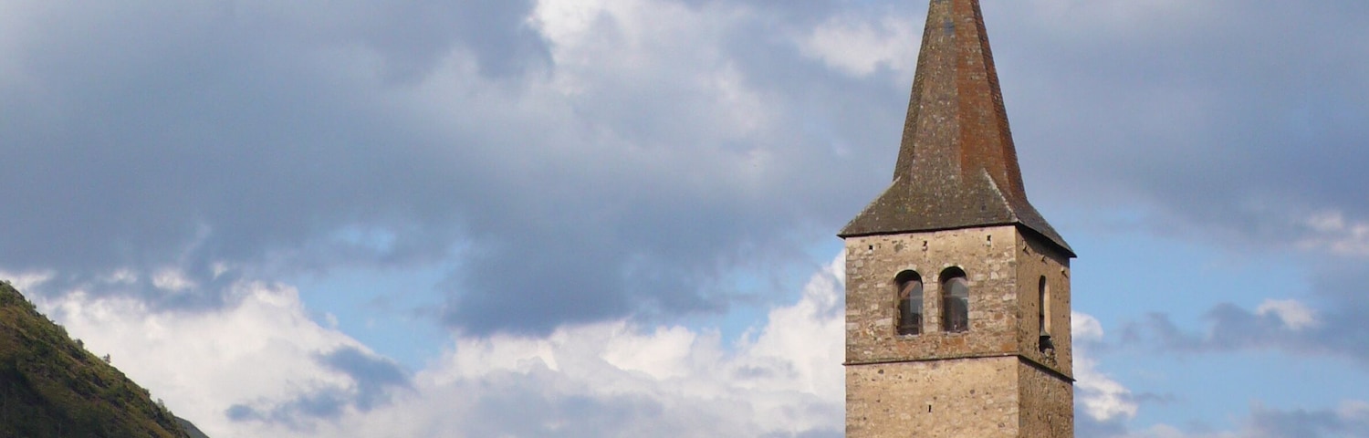 Campanar de l'església de sant Sernilh, Betren, Val d'Aran Data foto: agost 2009