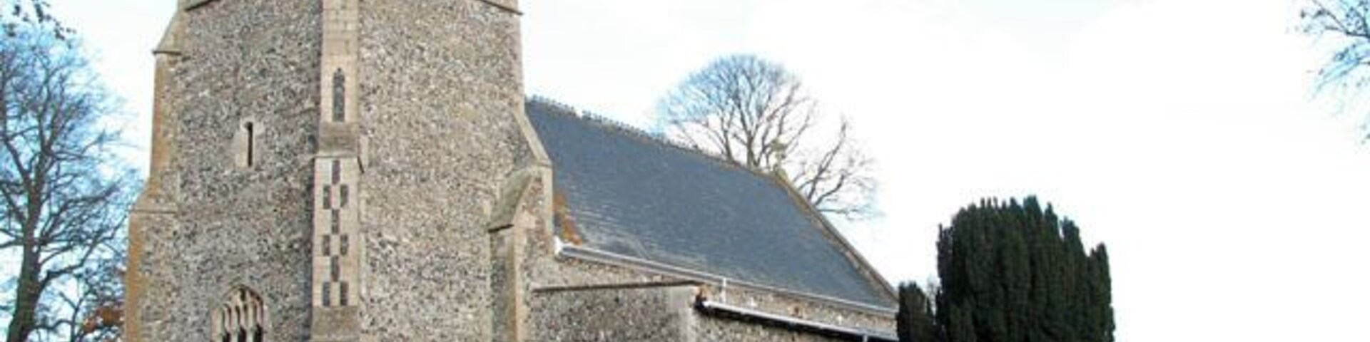 St Mary's church. St Mary's church > 1572206 - 1572220 as we see it today dates from the 14th century, with extensive renovation work having been undertaken in the 19th century. Besides the fragments of medieval glass which have been set so as to form two roundels > 1572246 in the south aisle east window not much has survived. The baptismal font > 1572253 appears to be Norman but it could be a Victorian addition intended to look Norman. A modern (dated 1957) window > 1572231 in the north chancel wall commemorates the brothers Alfred and Frederick Cole. St Mary's church is open every day.