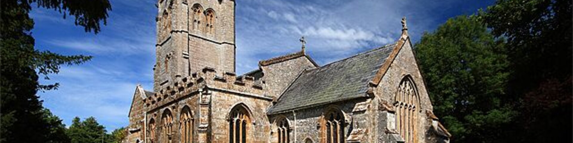 All Saints' parish church, Piddletrenthide, Dorset, seen from the southeast