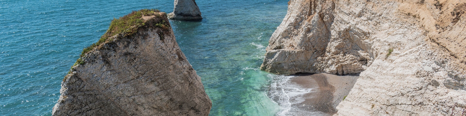 Picture taken a very short walk up the cliffs from the beach.