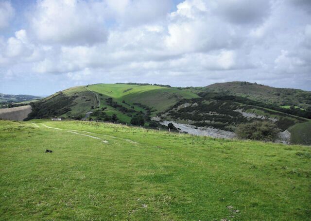 Ridgeway West of Knowle Hill Looking west towards Stonehill Down and Ridgeway Hill.
