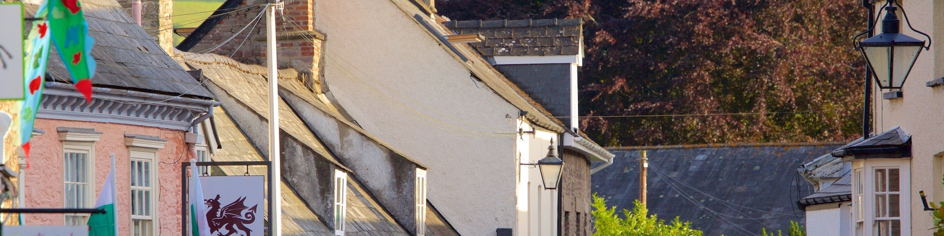 Crickhowell caracterizando cenas de rua