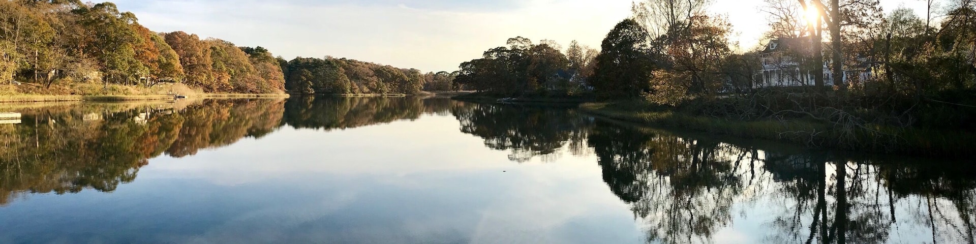 View from the back patio of The Dory Restaurant on Shelter Island, NY #shelterisland #reflections #silence #nature