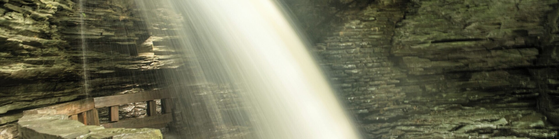 The amazing Gorge Trail at Watkins Glen State Park is an absolute must-do! There are 19 different watefalls on this incredible 2-mile hike, including this one that you walk right under. It's a relatively easy hike, but there are a lot of stairs. Also, bring a raincoat or something to protect your camera - it's easy to get wet!