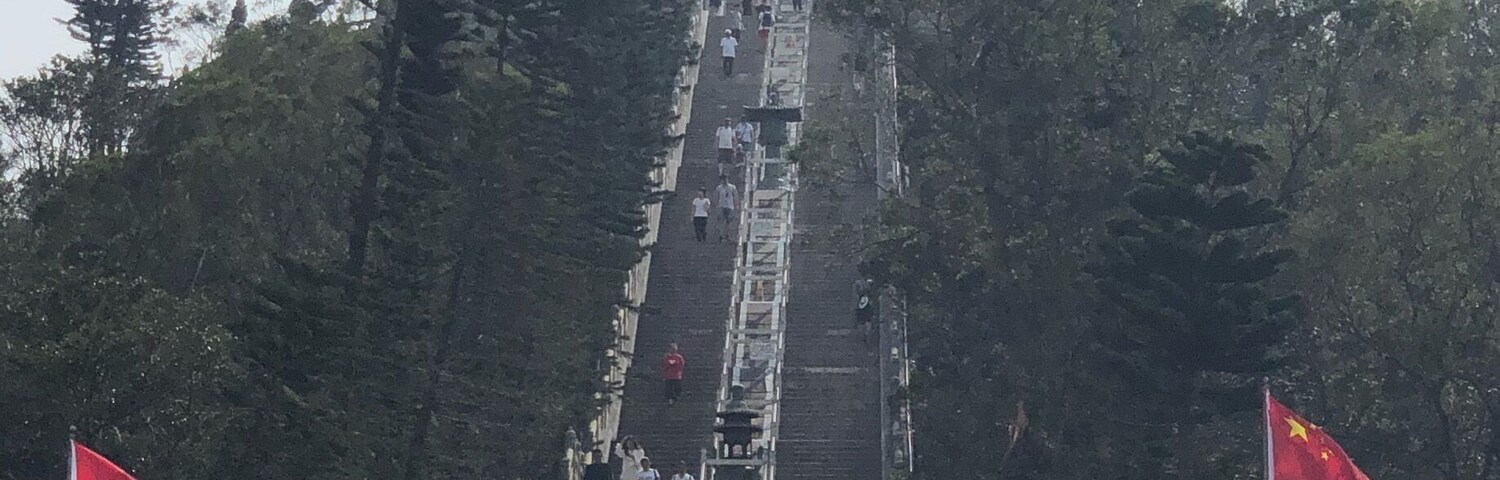 Take the 25 minute long cable car ride on Lantau island when in Hong Kong to reach this rather large Buddha surrounded by wild cows
