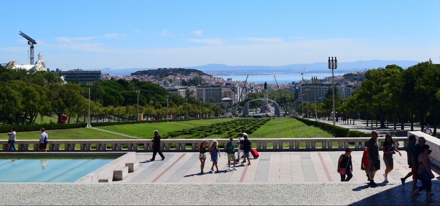 Lisbon landscape from the Estufas Frias Park