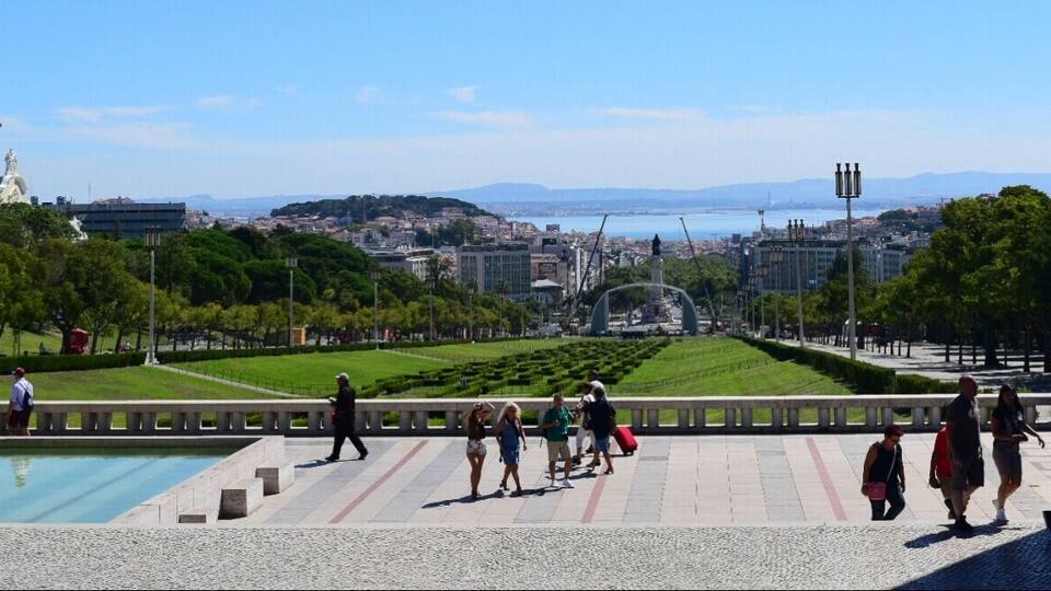Lisbon landscape from the Estufas Frias Park