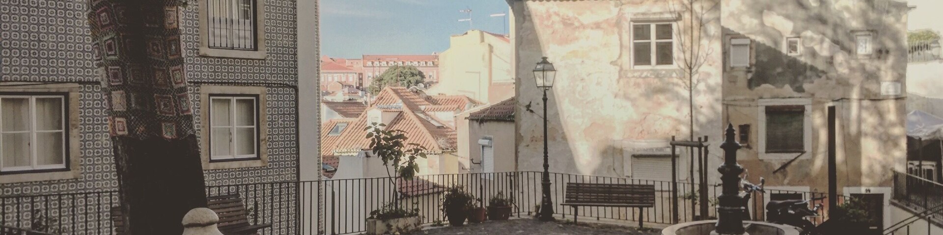 Traditional Lisbon housing and square