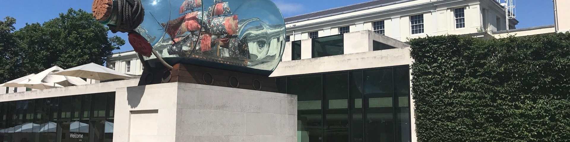 Very big ship in a bottle.