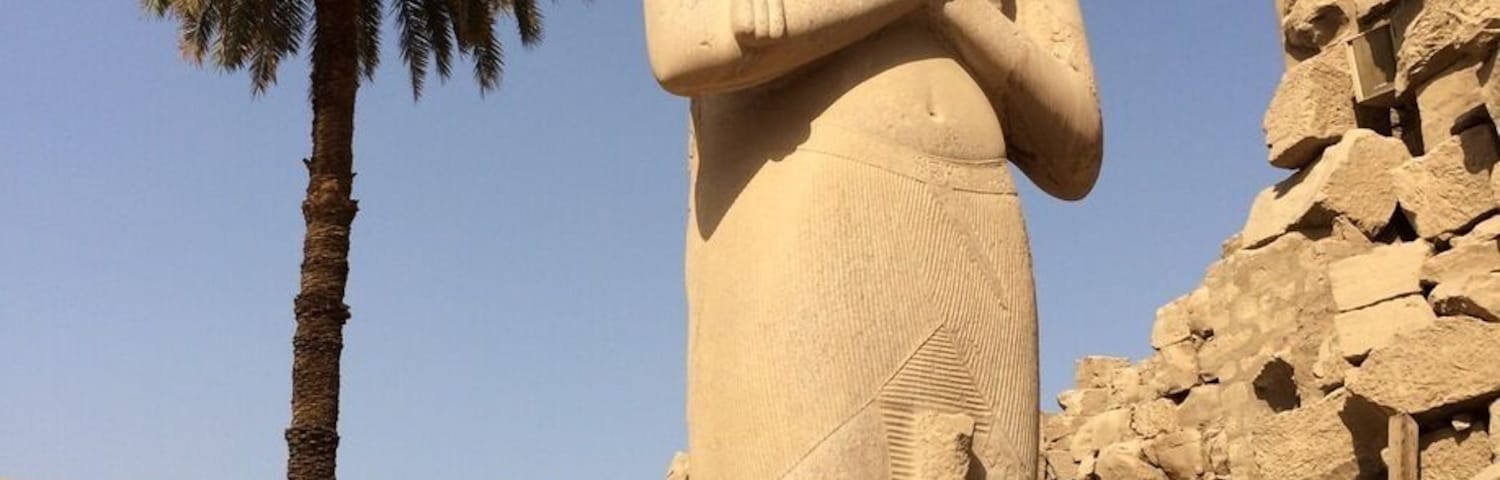 Highlight of our visit to Egypt. Pharaoh statue in the ancient temple complex (the largest in the world), just amazing. We were the only people there, seems no one is visiting anymore which is a shame. #TroveOn