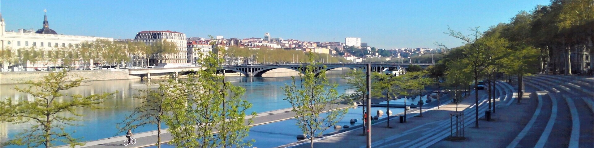 View of the Rhone and Pont Wilson from the Pont de la Guillotiere.
#LifeatExpedia #River #Rhone #Bridge #Pont #France #Lyon #BVSBlue
