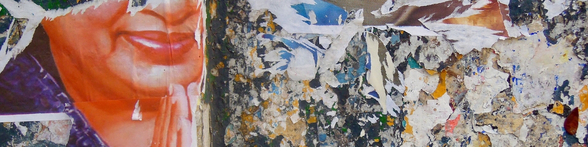 street art patchwork after sticking over and over. time rules #OnTheRoad