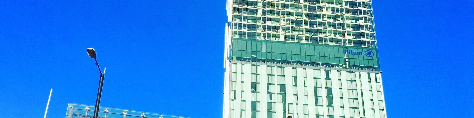 #Colorful stunning view Beetham Tower as known Manchester Hilton