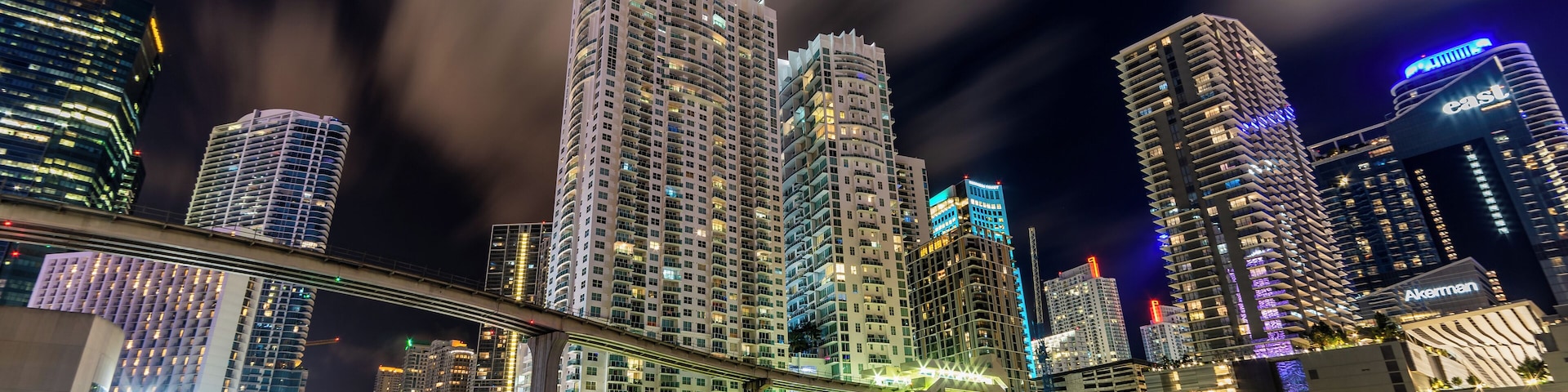 This place is right behind the James L Knight Center, right between the Brickell Avenue and the S.E. 2nd Avenue bridge. I was on the North side of the Miami River pointing my camera South East. I found plenty of parking for a reasonable price. Best time if you want lots of action would be Friday or Saturday night. For a more desolate nights I would recommend Monday thru Thursday night. Here you will find an incredible amount of photography opportunities to shoot for. While like any big city you will find a few homeless folks, the place was very clean and very well kept. Lots of new, very tall buildings have made the Miami landscape a very popular site for photography!