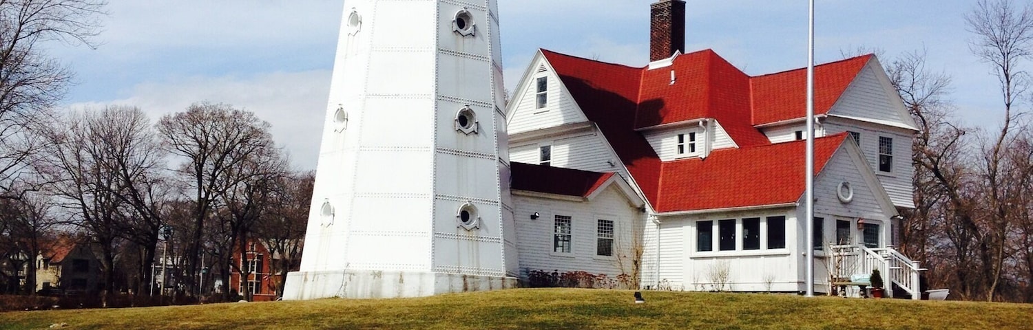 North point light house located in Lake Park , Milwaukee is a historical , maritime "treasure "