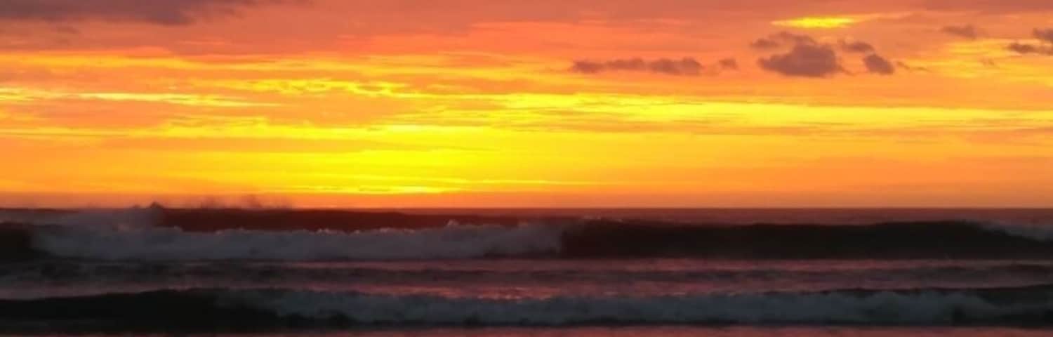 Sunset from Playa Guiones.