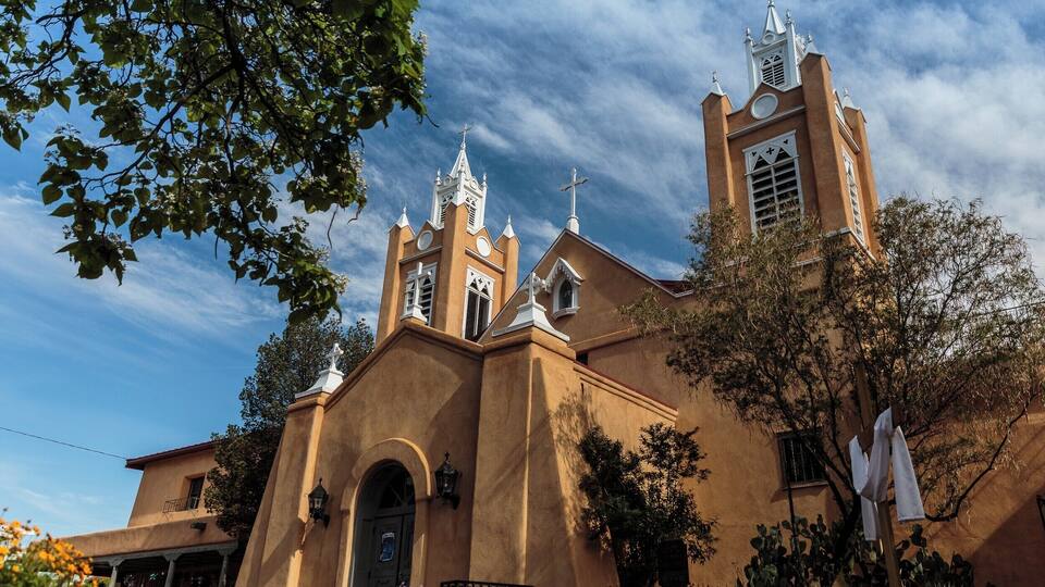 San Felipe Catholic Church in Old Town Albuquerque.