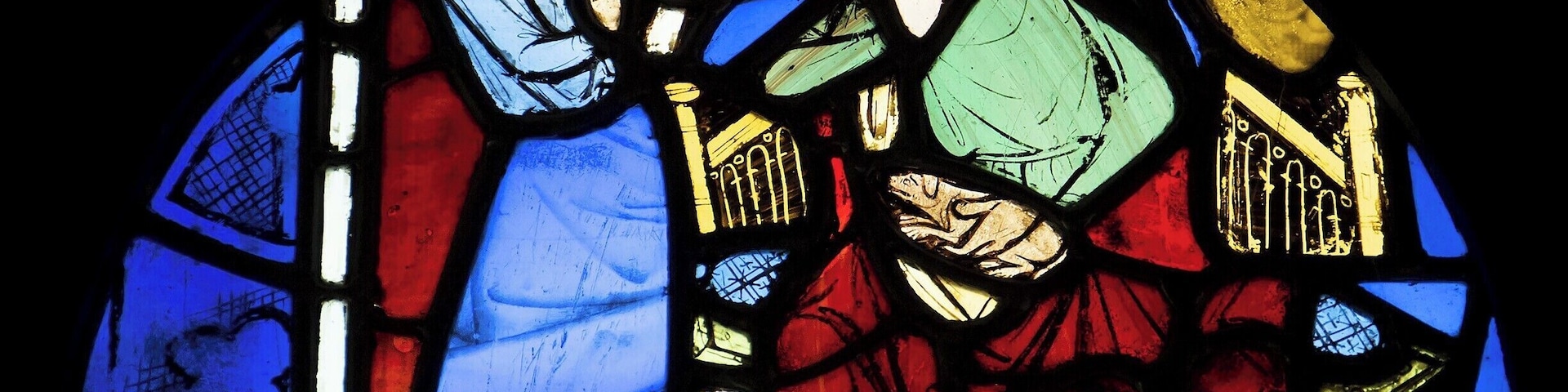 The museum houses a decent collection of glass from Sainte-Chapelle. The glass was removed during 19th-century renovations and never returned. The scene pictured here is Salome with the head of John the Baptist.