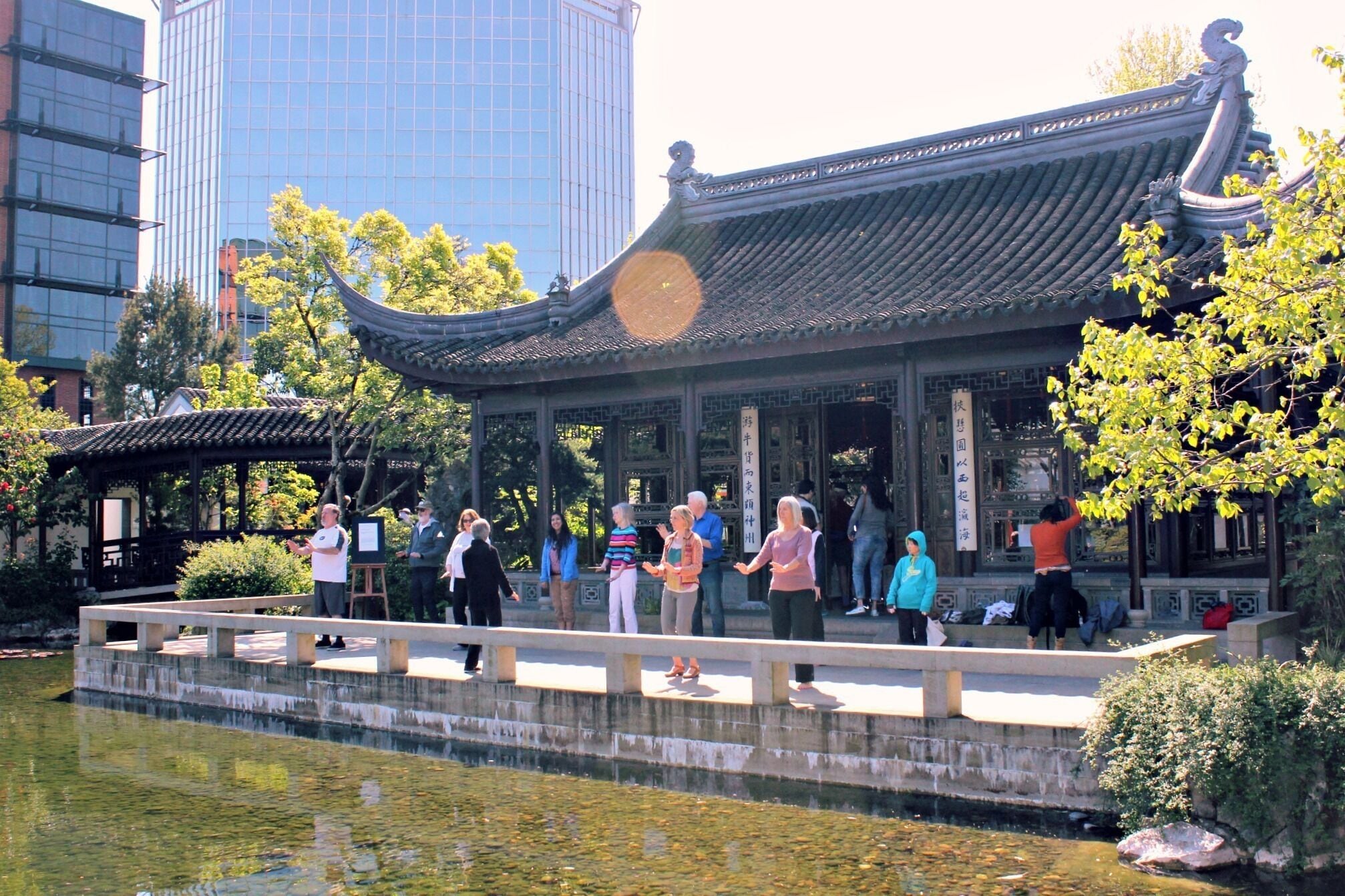 Tucked in China Town, Lan Su Chinese Gardens is a nice place to relax. There is also a Tea House located inside.