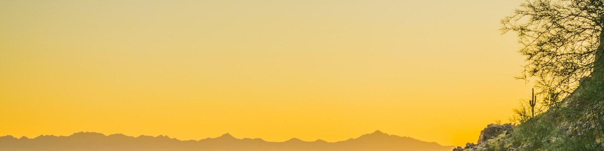 Sunset over Phoenix, Arizona. The view you get when u started to hike the Piestewa peak foothills hike to the summit.