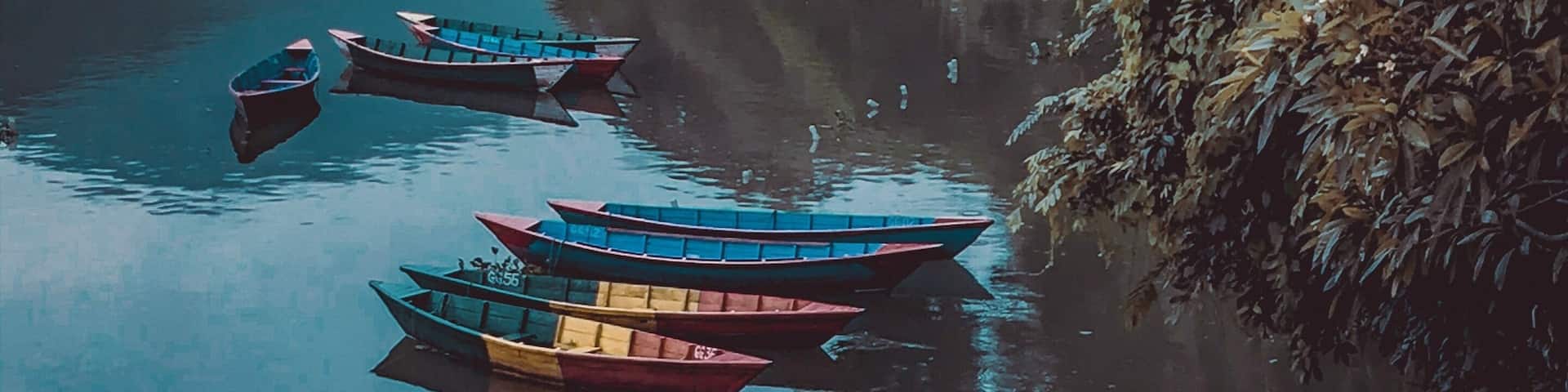 An amazing sunset at a view on the side of Phewa Lake in Phokora.