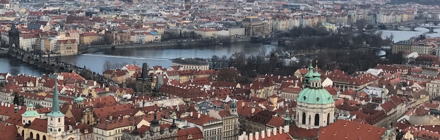 If you're in Prague go up the tower to see the most amazing views. There was a lot of steps to climb, but 100% worth it.
