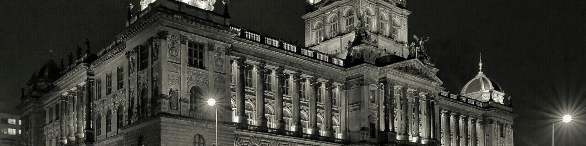 March 2006
National Museum, Prague
Building of National Museum is dominating the main city centre Wenceslaw's square. Currently in reconstruction and to be opened in 2018 for 200. anniversary of National Museum establishment. The Neorennaisance building was built in 1885-91 by architect Josef Schulz. Interesting are 72 names of Czech history important men (eg. kings Rudolf II., Charles IV., Jan Hus, Tycho Brahe, Johannes Kepler etc.) written in Gold under the outer windows.