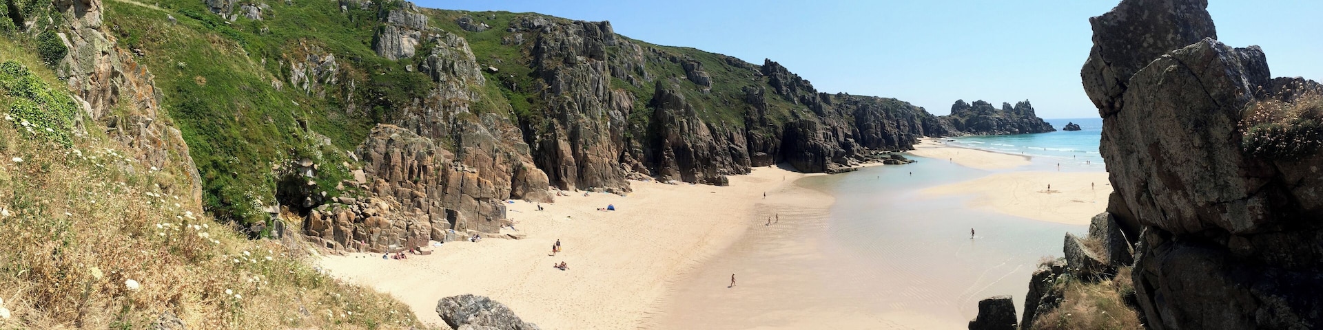 Hands-down one of the most stunning beaches I have ever seen, and the only access is via a very steep trail, just off England's SW Coast Path in Cornwall. It was so steep that getting down to the beach was actually much harder than getting back up! But well worth the effort. #Adventure