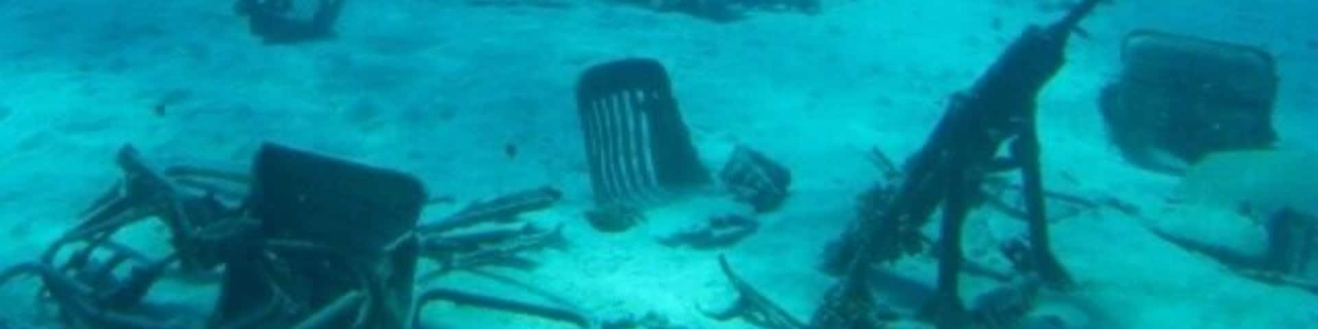 Taken inside our submarine tour. Remnants of pacific war in the battle of Saipan. This is one of a great tour itinerary as you see not only this but some cool underwater creatures.