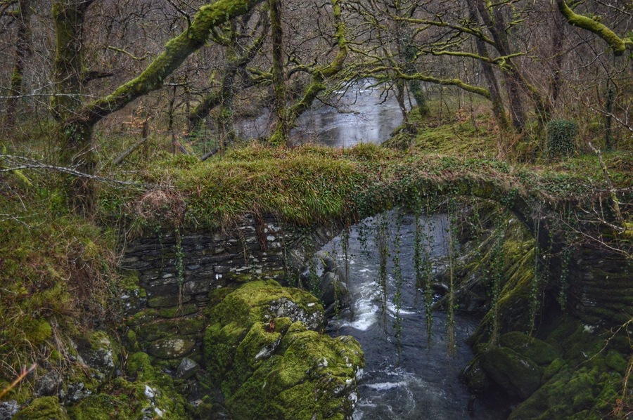 The old Roman Bridge nr. Penmachno North Wales