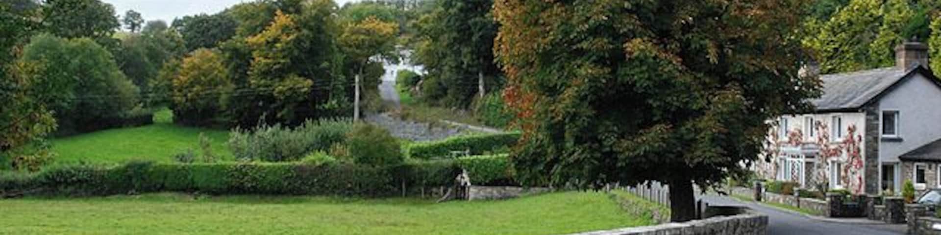 Pont Llwni Essentially that part of Maesycrugiau north of the Teifi. Seen from the bridge.
