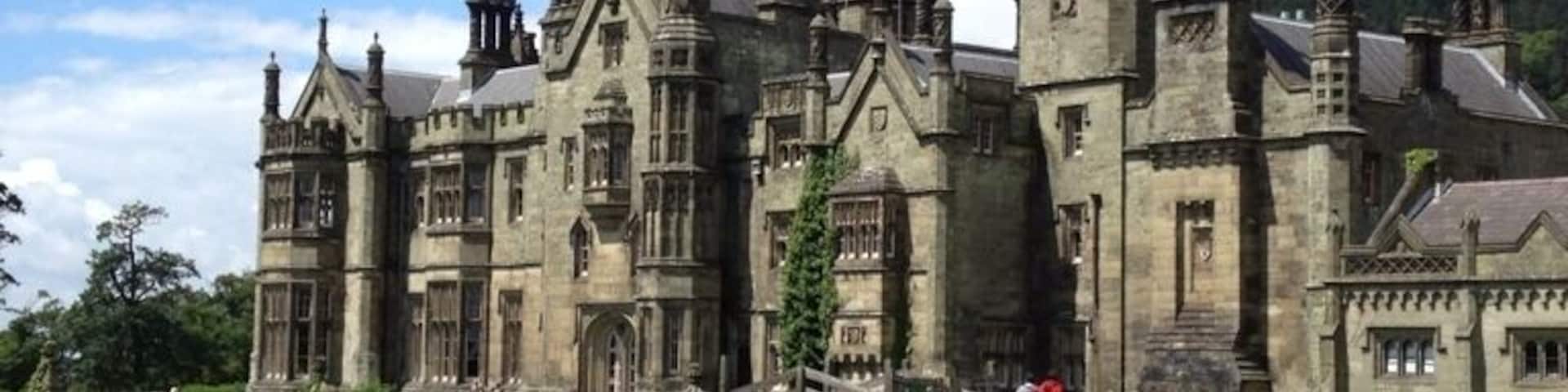 Margam Castle is a large mansion house built in Margam, Port Talbot, Wales, for the Talbot family. Today it is a country park run by Neath Port Talbot Council and has many family attractions (petting farm, miniature railway and many trails to walk. There are even the remains of an 11th century abbey on the site to explore. The "castle" is actually a comfortable Victorian era country house, one of many "mock" castles built in the 19th century during the Gothic Revival. It was commissioned by Christopher Rice Mansel Talbot (1803–1890) and was constructed over a ten-year period from 1830 to 1840.