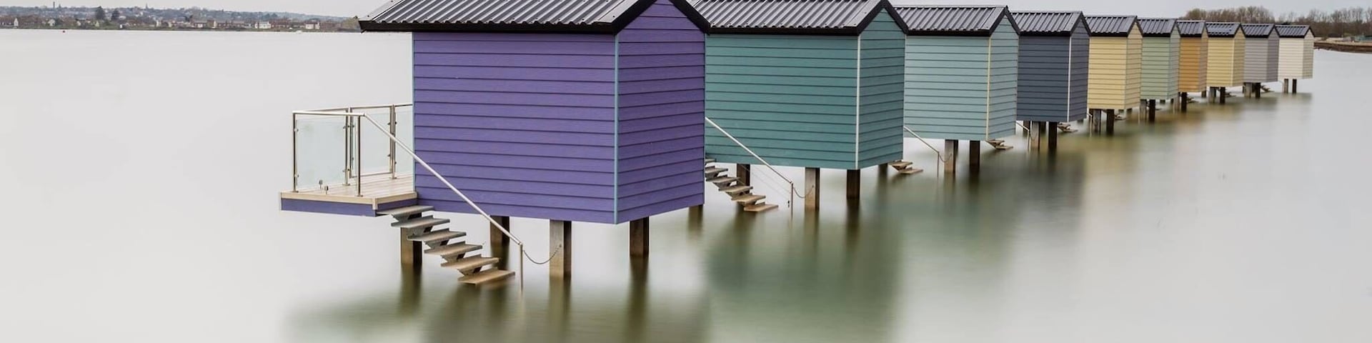 Long exposure of heybridge basin in Essex