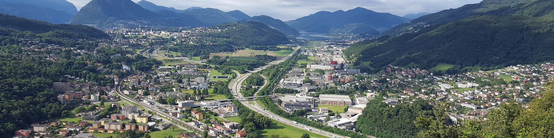 Lamone, Manno, Bioggio, Agno and Massagno, picture taken from San Zeno (Lamone, Ticino, Switzerland)