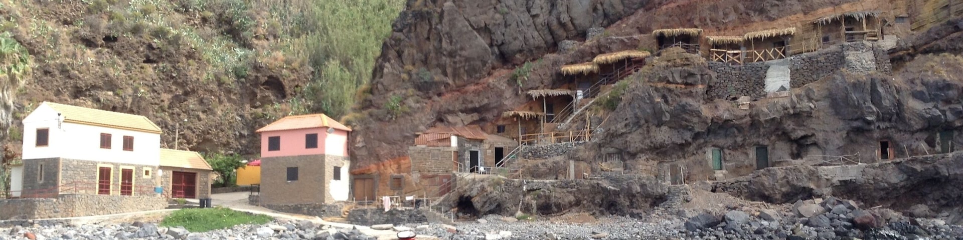 Calhau da lapa one of the best places to relax in Campanário, Madeira Island! People rent the little “houses “ were the fish men’s in the past they keep there things, and they stayed in this paradise enjoy the clean water and the sun!