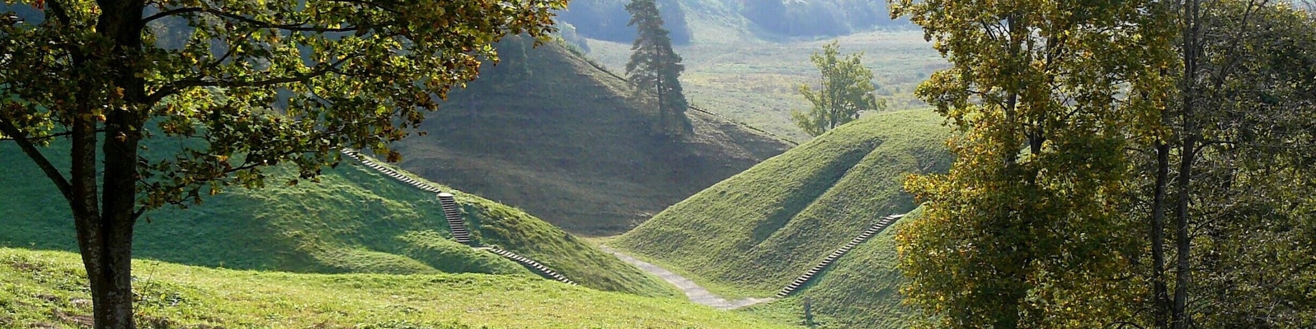 Old hillfort mounds, Kernave. It's a UNESCO World heritage site.