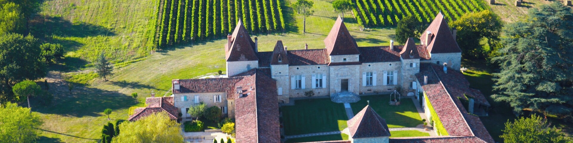 Vue aérienne du Château de Mazelières