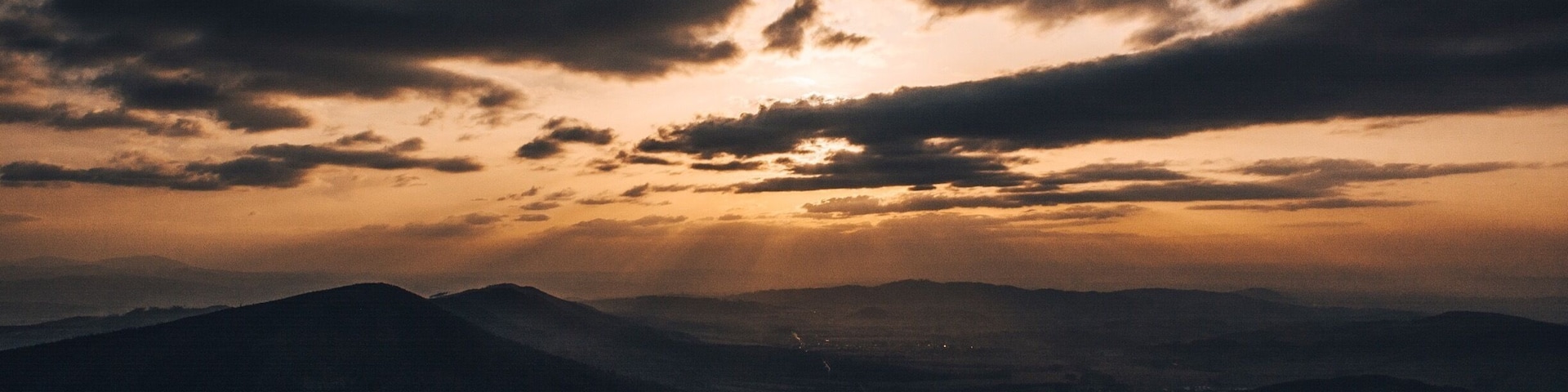 This photo is sunset from lookout tower on Velký Javorník