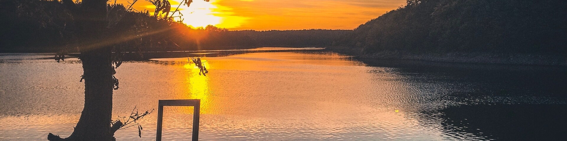 Sunset at dalesice dam