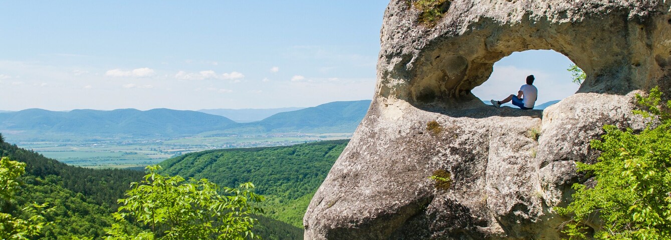 The eye of nature. 
This rock formation is called "The eye of Osmar" because it is located near the village Osmar.
It is completely a creation of the nature and will always amazes me!