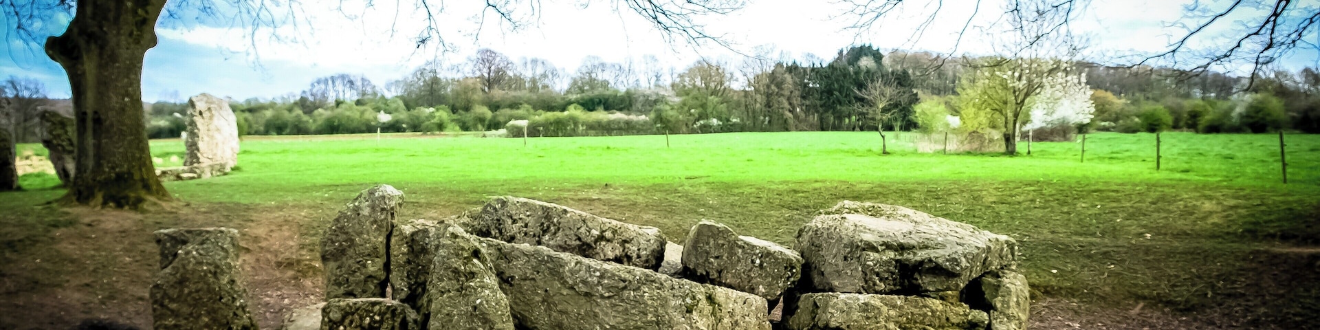 Le dolmen d'Oppagne est de type "allée couverte". C'est une tombe collective érigée entre 3.000 et 2.800 avant notre ère par des populations d'agriculteurs du Néolithique apparentées à la culture de "Seine-Oise-Marne".